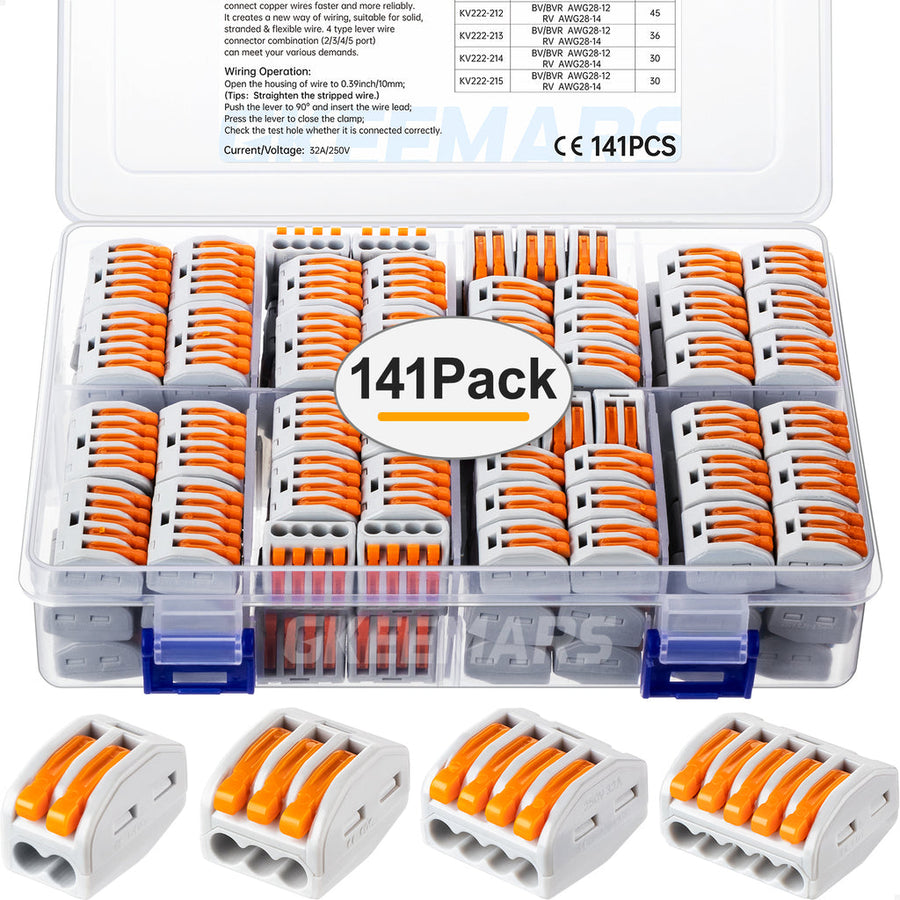 GKEEMARS Wire Connectors | Lever Wire Nut Connectors | Compact Connect