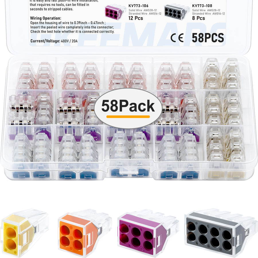 GKEEMARS Wire Connectors | Lever Wire Nut Connectors | Compact Connect