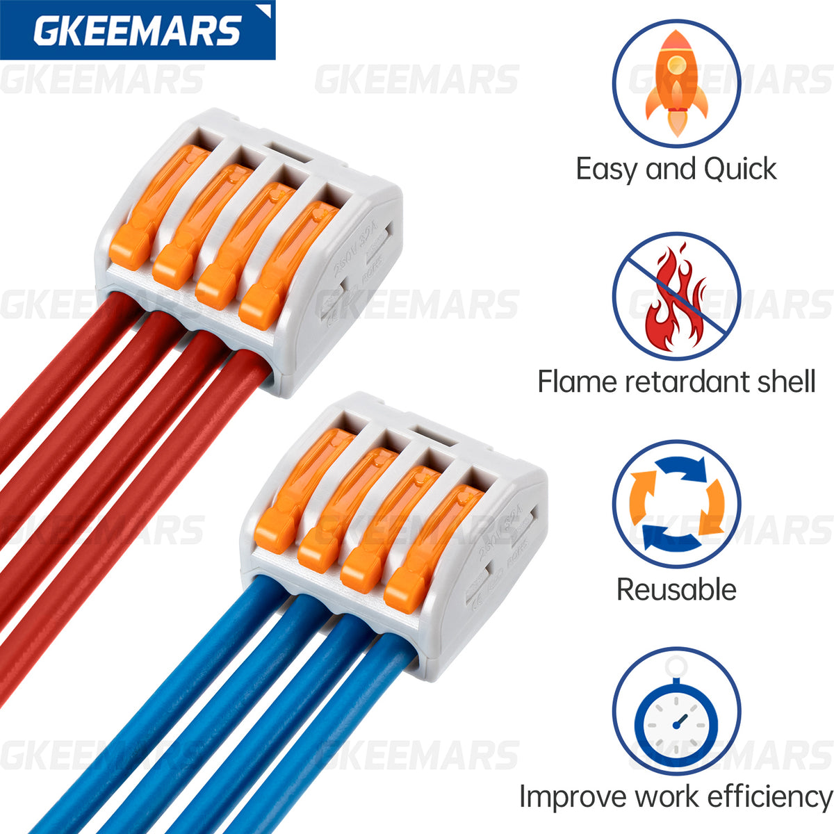 4 Conductor Wire Connector Types for Domestic Appliance | GKEEMARS