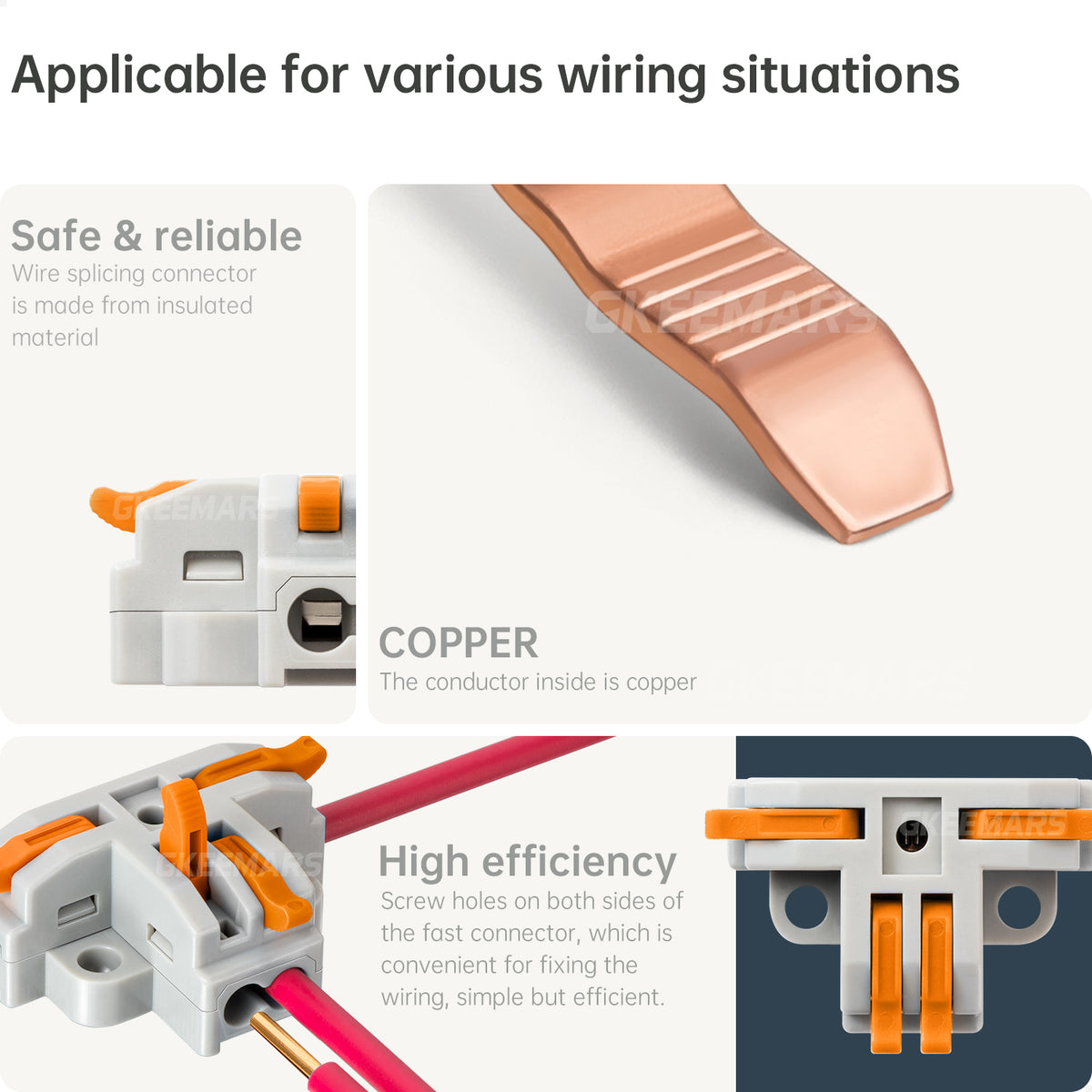 4 Way T Tap Lever Wire Connectors | KV-T4 (Orange) – GKEEMARS