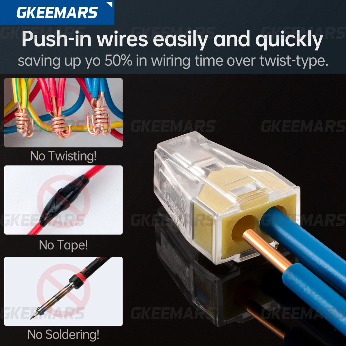 Push In Wire Connectors 773 Wall-nut Pack for Junction Box | GKEEMARS